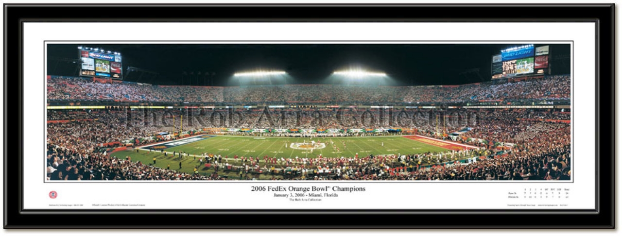 Penn State Nittany Lions Panoramic Poster 2006 Orange Bowl Framed Poster