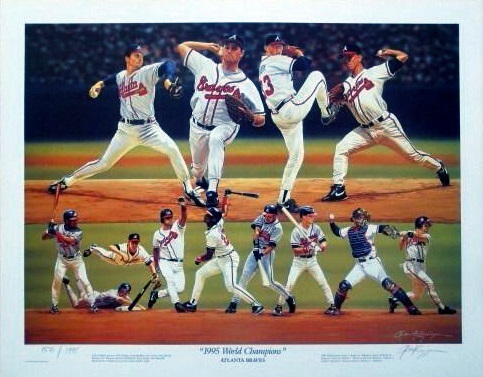 Atlanta Braves 1995 World Champions Framed Picture