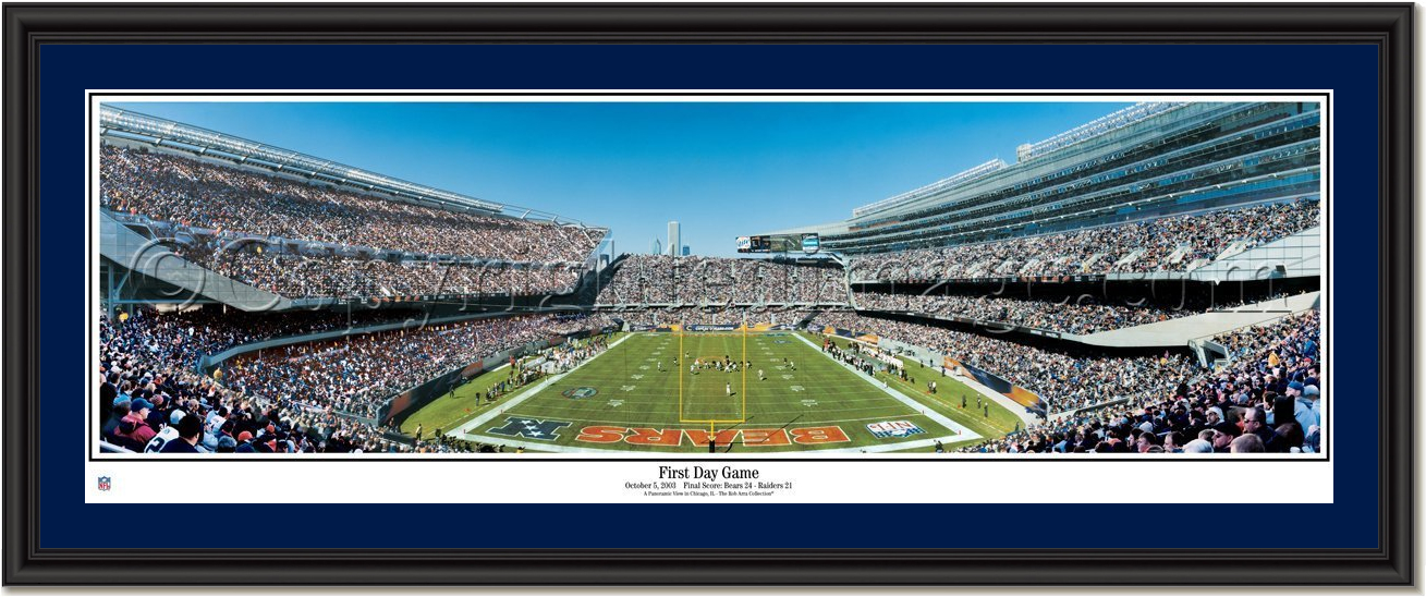 Chicago Bears Soldier Field Poster Bears First Day Game NFL Picture