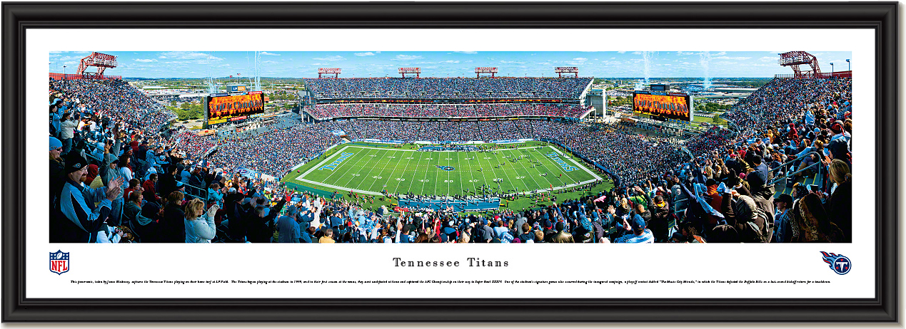 Tennessee Titans LP Field Framed Panoramic Poster