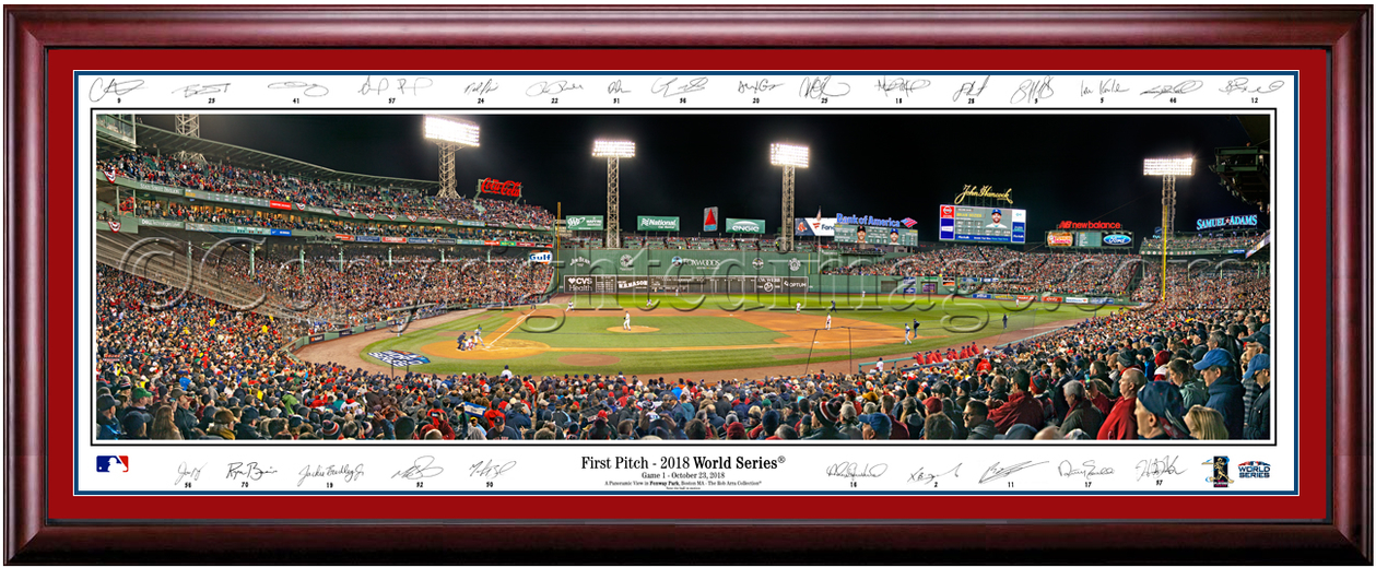 2018 World Series First Pitch Signature Edition Framed Panoramic