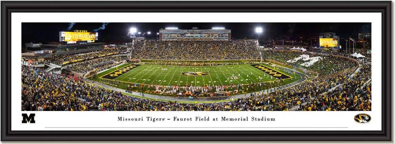 Missouri Tigers Football Faurot Field Framed Panoramic Print