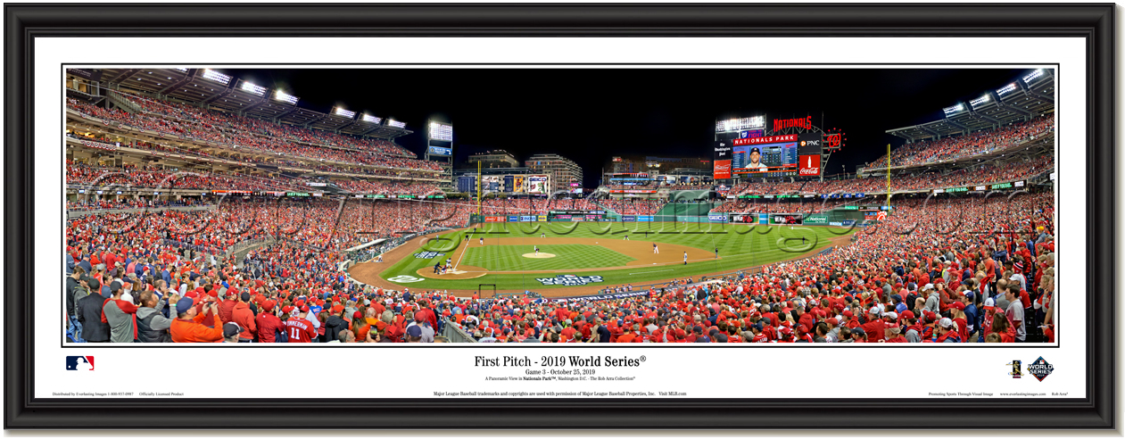 2019 World Series Game Three - First Pitch - Framed Panoramic