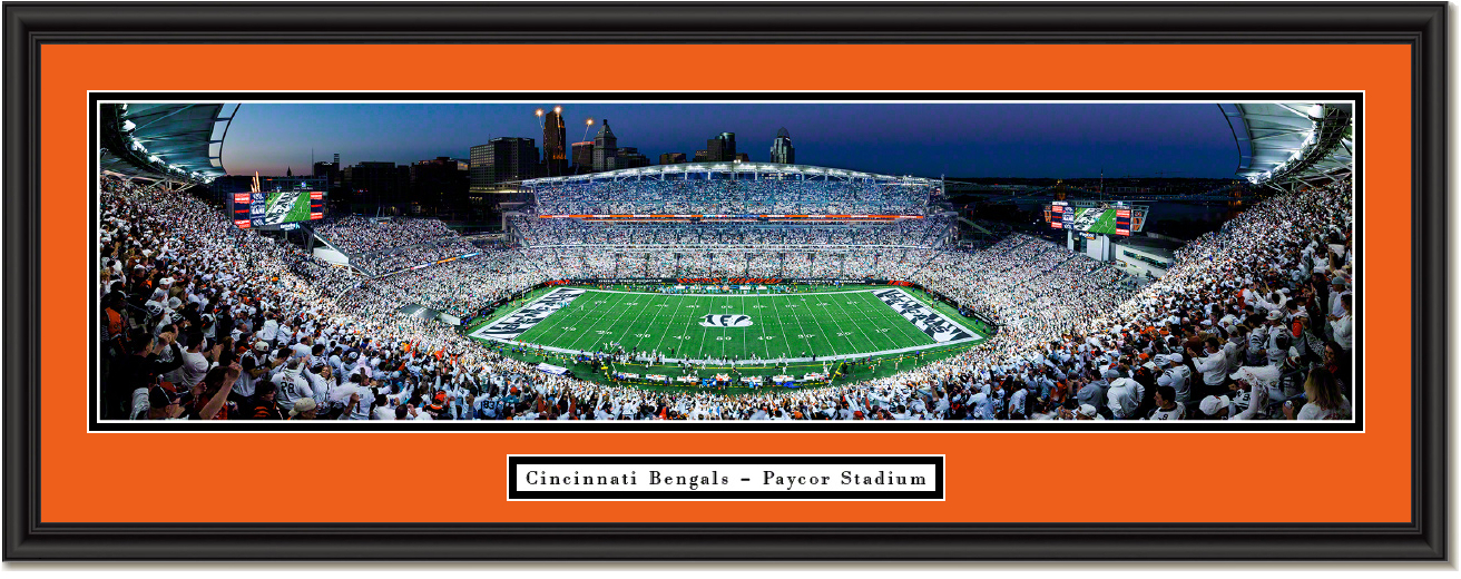 Cincinnati Bengals 50 Yard Line - Paycor Stadium - Framed Print