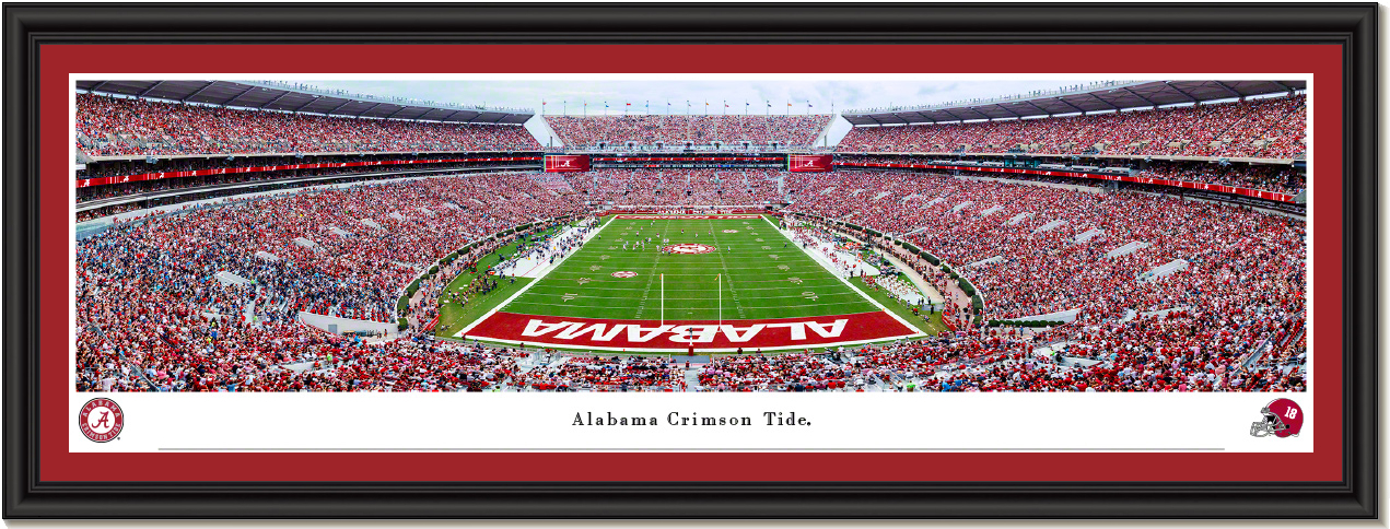 Alabama Crimson Tide - End Zone at Bryant-Denny Stadium - Framed Print