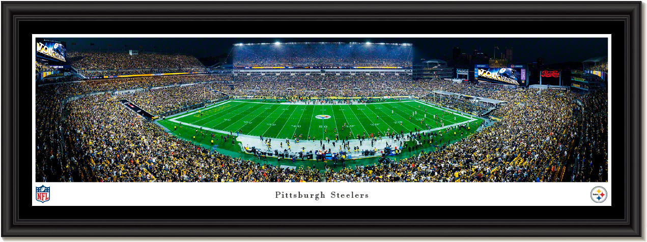 Pittsburgh Steelers - Night Game At Acrisure Stadium - Framed Print