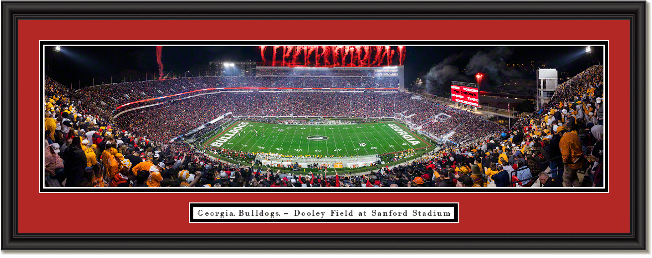 Georgia Bulldogs Football 2024 Season - Sanford Stadium - Framed Print