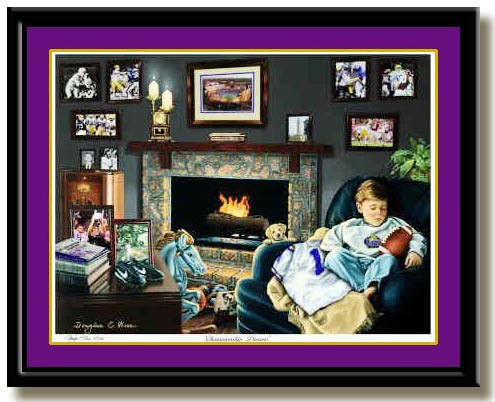 LSU Louisiana Championship Dreams Print by Greg Gamble