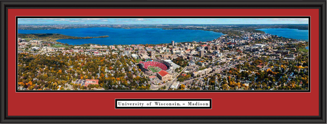 Wisconsin Camp Randall Stadium Aerial Panoramic Poster