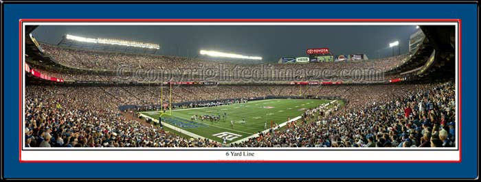 New York Giants 6 Yard Line Panoramic Framed Poster