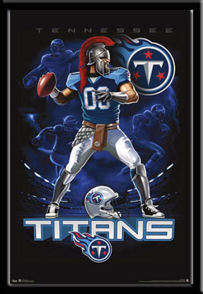 Tennessee Titans Lightning Design Fan Poster