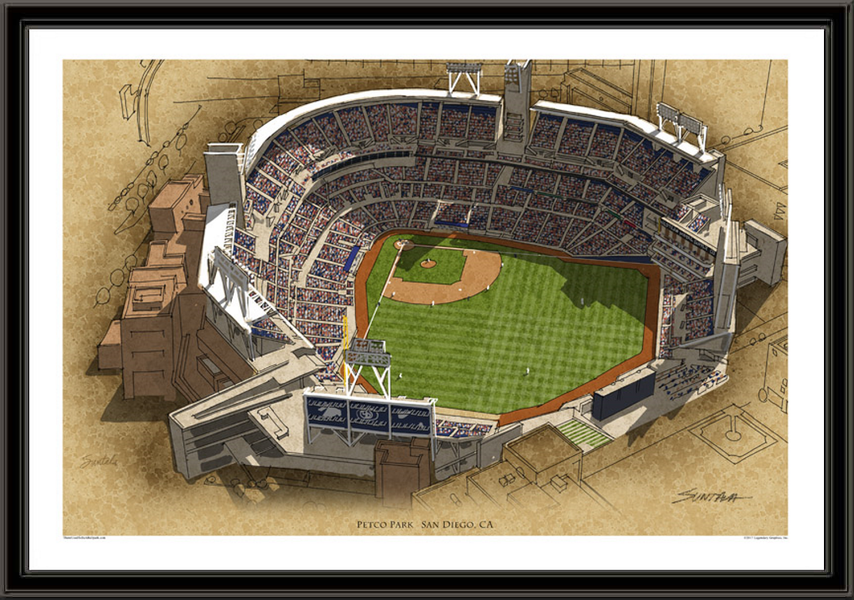 Petco Park Large Illustration Home of the San Diego Padres