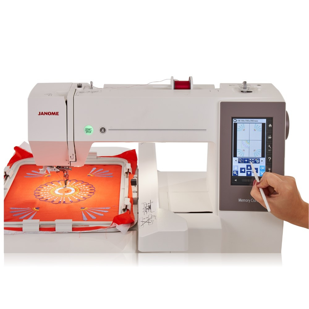 Janome Memory Craft 550E LE - Embroidery Only Machine (MC550E) - Red ...