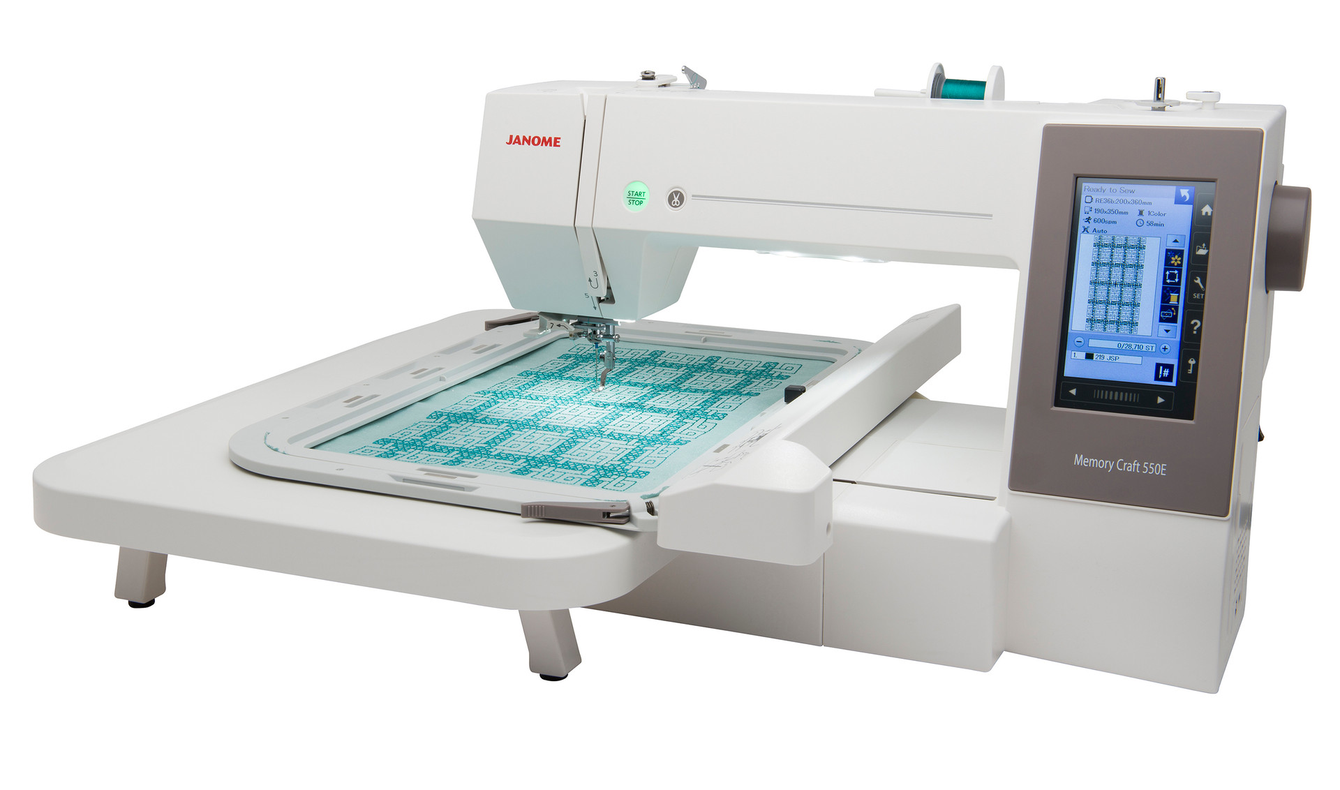Janome Memory Craft 550E LE - Embroidery Only Machine (MC550E) - Red ...
