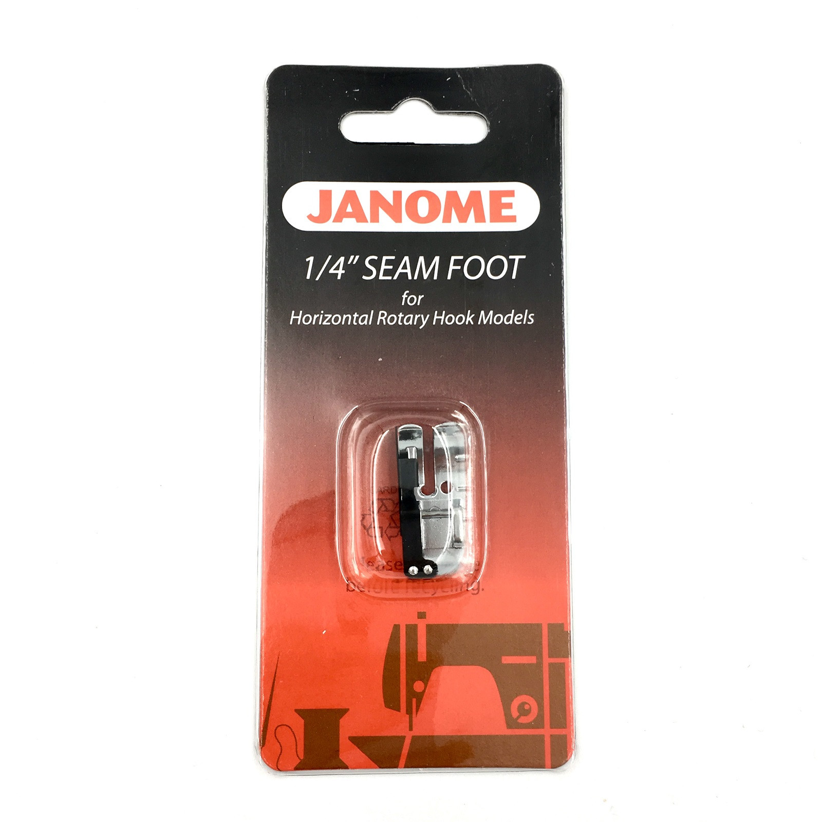 Janome Snap-on 1/4-inch Seam Foot with Edge Guide (7mm) - Red Deer ...