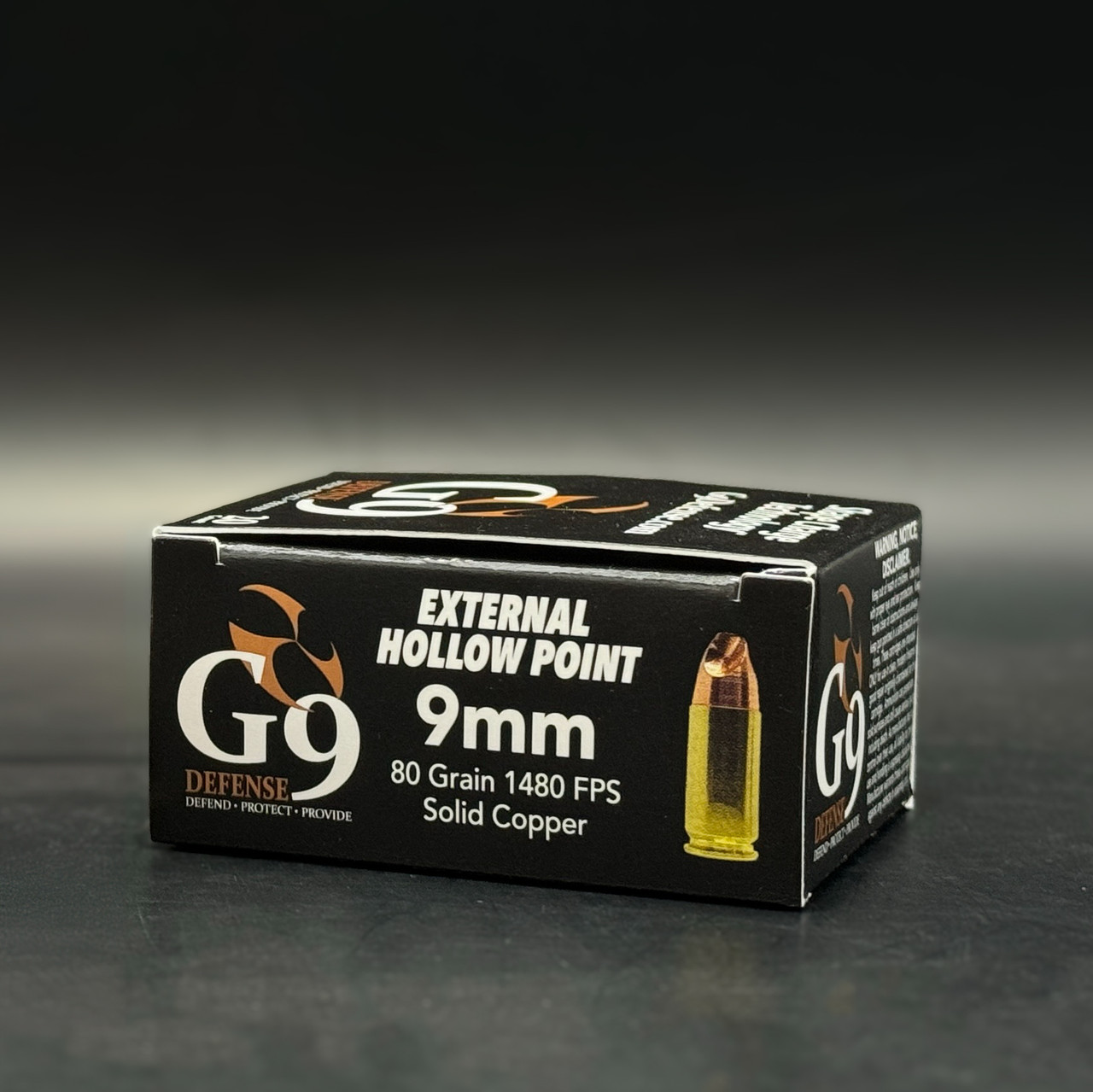 9mm 80 gr External Hollow Point | #1 Premier Ammo G9 Defense