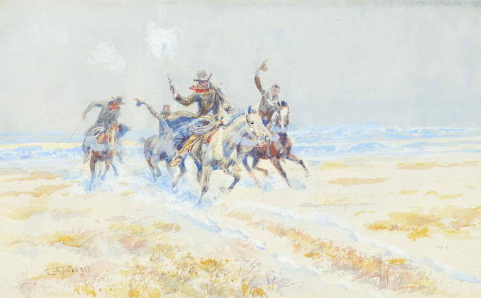 Art Prints of The Texas Cowboy by Charles Marion Russell