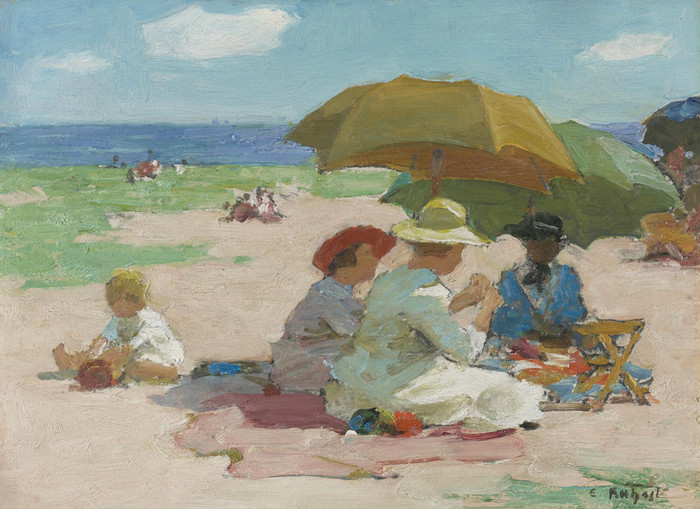 Art Prints of Beach Scene by Edward Henry Potthast