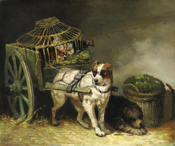 Art Prints of After the Hunt by Henriette Ronner Knip