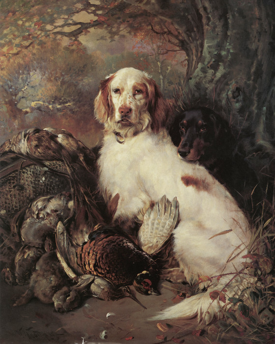 Art Prints of Setter with Game II by William Woodhouse