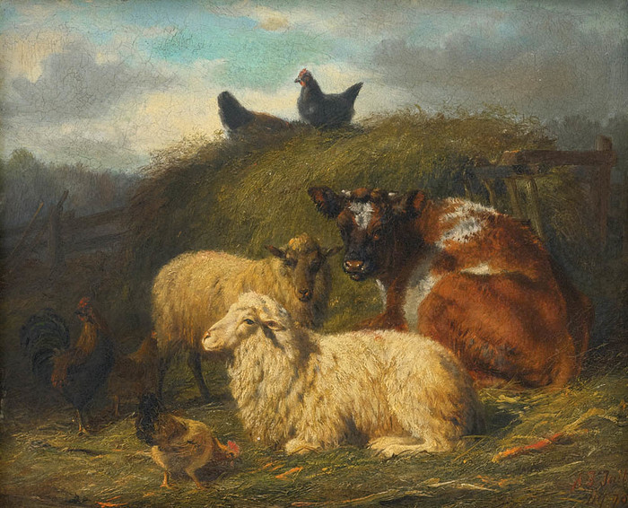 Art Prints of The Farmyard by Arthur Fitzwilliam Tait