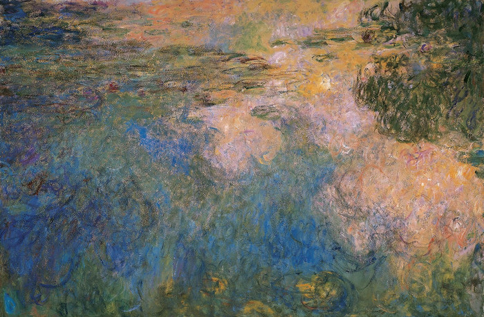 Art Prints of The Water Lily Pond 1917, Triptych II by Claude Monet