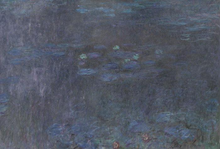 Art Prints of The Water Lilies, Tree Reflections, Tryptic III by Claude ...