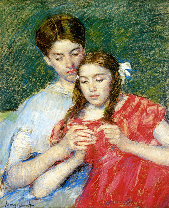 Art Prints of The Crochet Lesson by Mary Cassatt