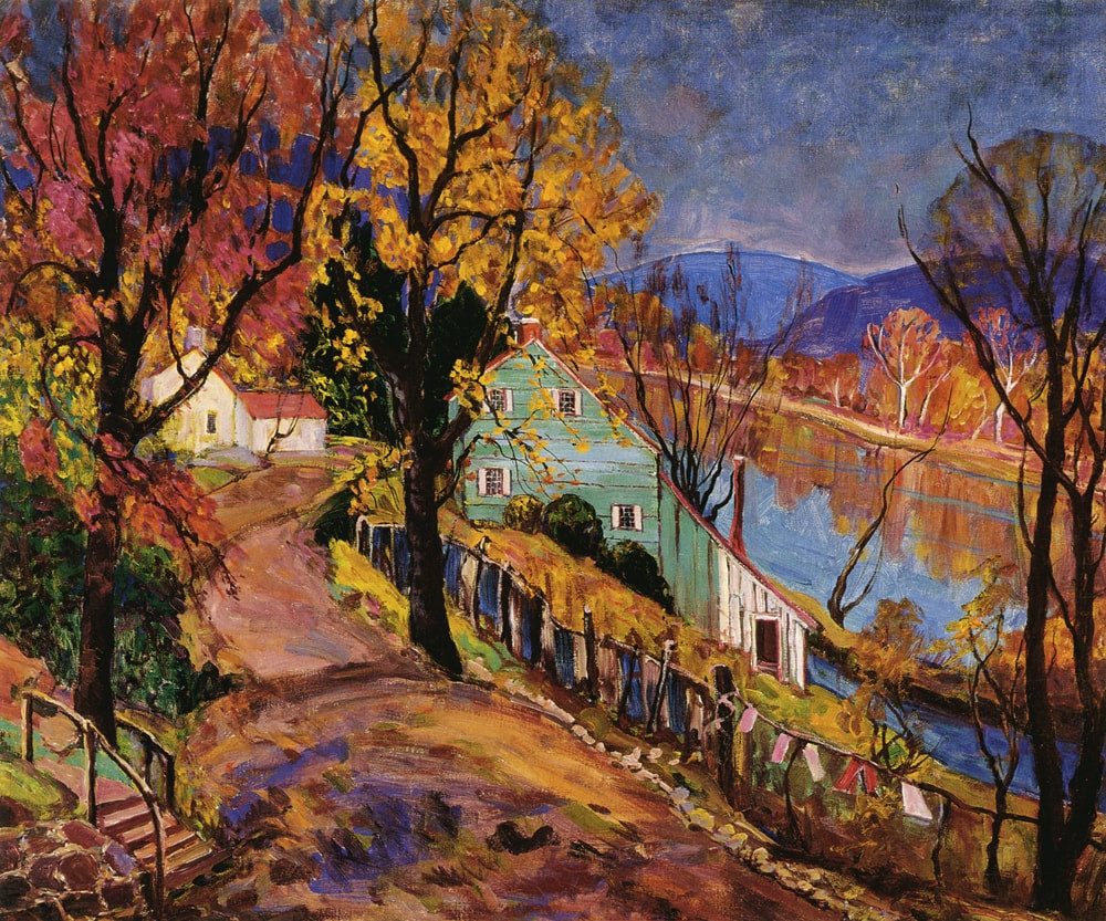 Art Prints of Lumberville October by Fern Coppedge
