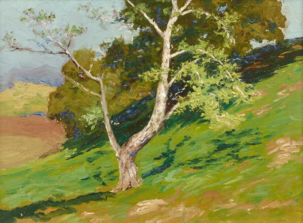 Art Prints of Tree on a Mountainside by Charles Partridge Adams