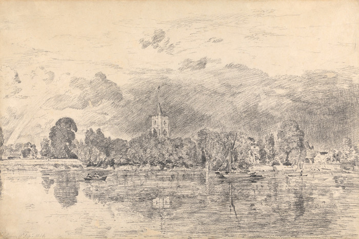 Art Prints of On the River Stour by John Constable