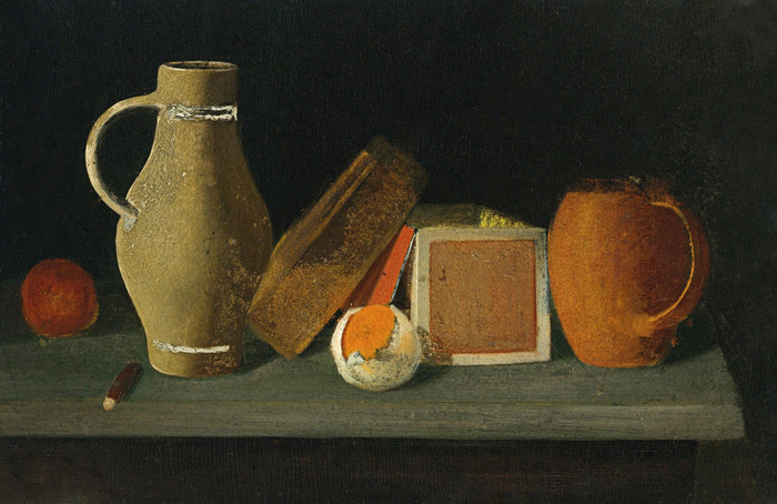 Art Prints of Still Life with Oranges & Box of Confections by John ...