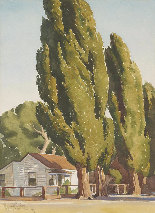 Art Prints of Autumnal Poplars by Maynard Dixon