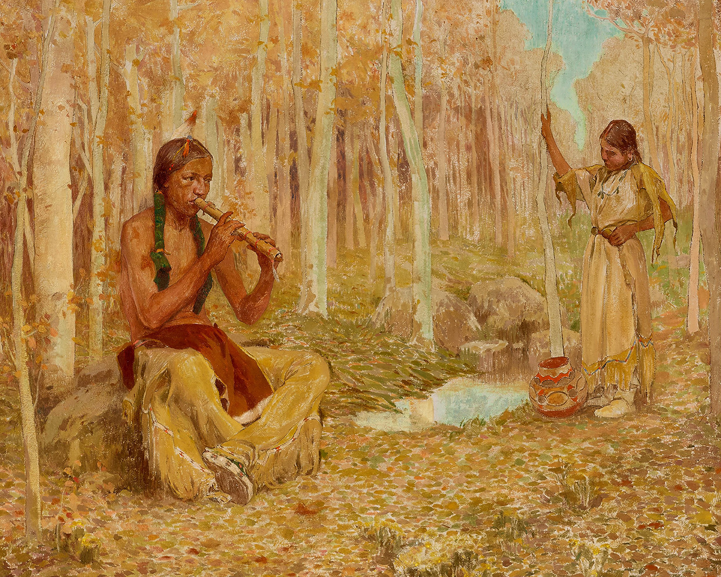 Art Prints of Rustic Courtship or in the Garden