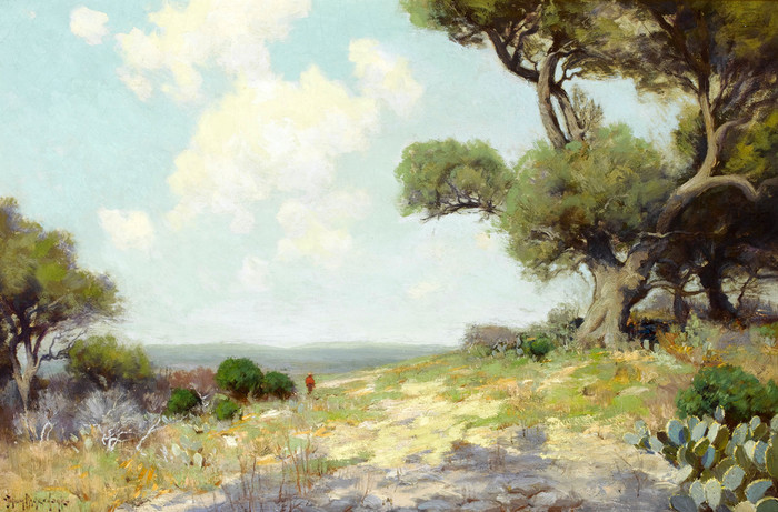 Art Prints of Hill Country Lane 1911 by Julian Onderdonk