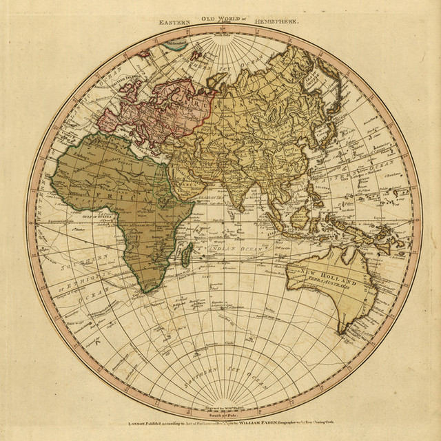 Art Prints of Western New World or Hemisphere, 1786 by William Faden