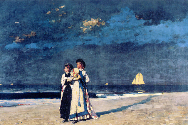 Art Prints of On the Beach by Winslow Homer