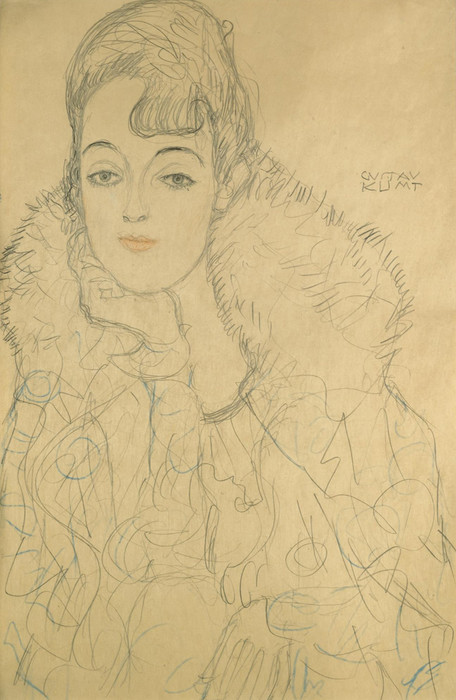 Art Prints of Portrait of Hermine Gallia by Gustav Klimt