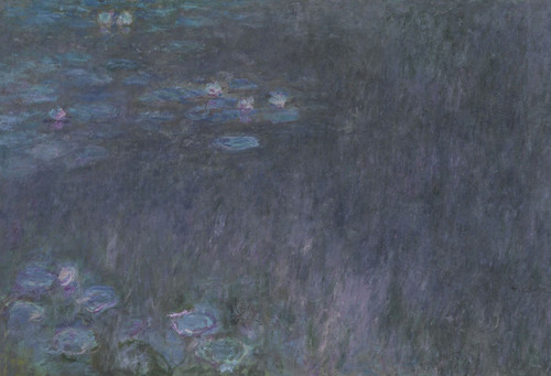 Art Prints of The Water Lilies, Tree Reflections, Tryptic I by Claude Monet