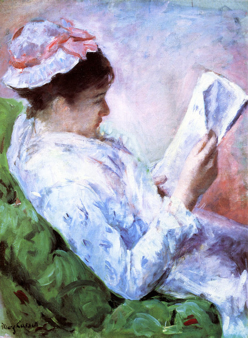 Art Prints of Woman Reading, Portrait of Lydia Cassatt by Mary Cassatt