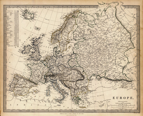Art Prints of Europe, 1836 , Society for the Diffusion of Useful Knowledge