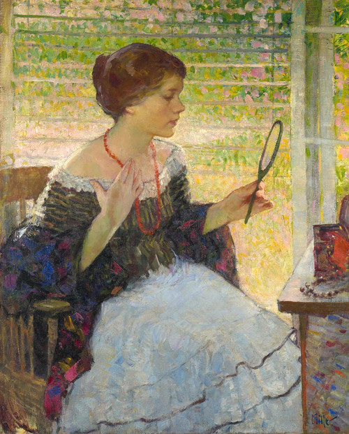 Art Prints Young Woman at Her Dressing Table by Richard Edward Miller