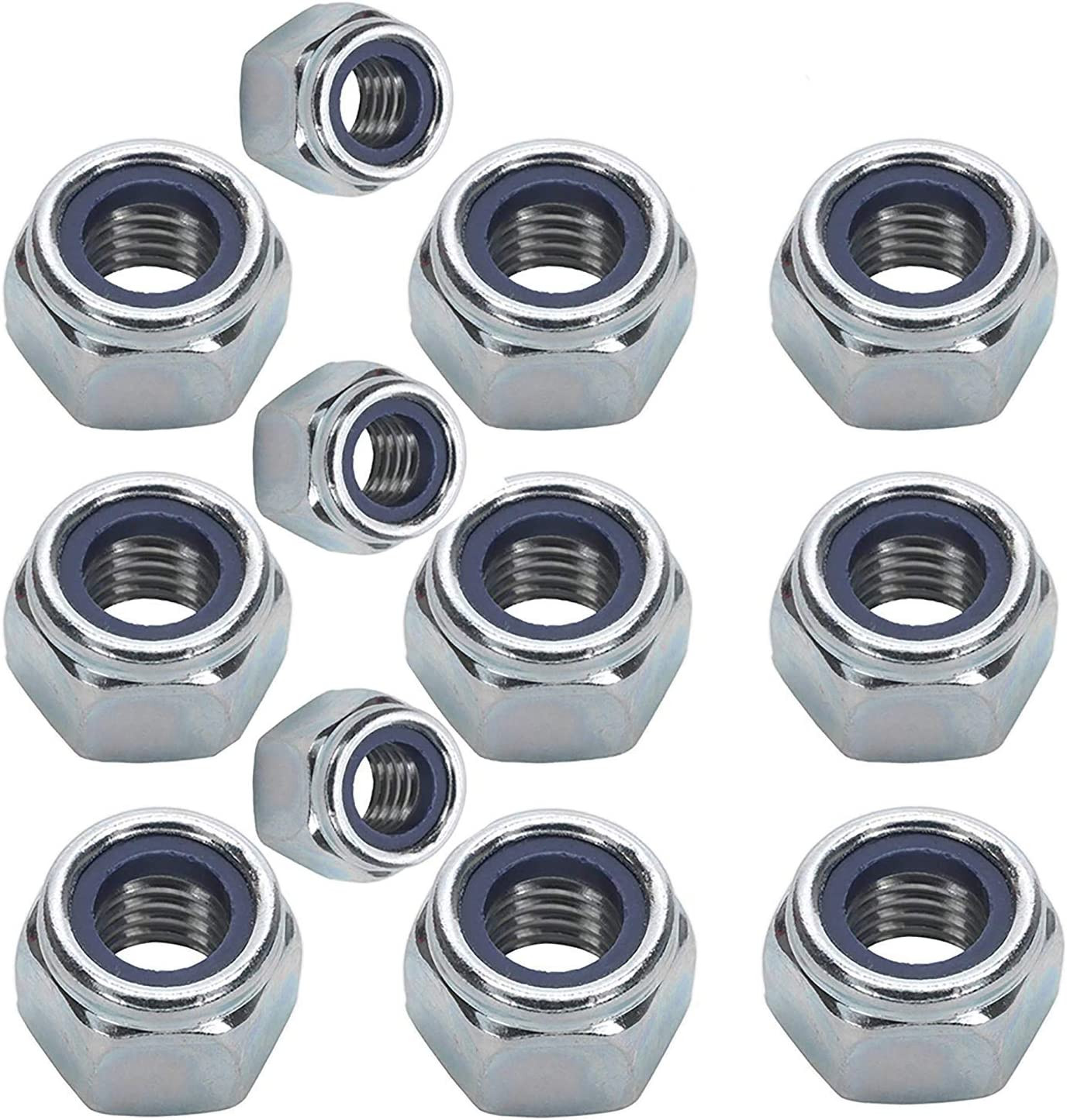 Nylock Lock Nuts M8 A2 Stainless Steel Nylon Insert 8mm X 1.25mm Pitch ...