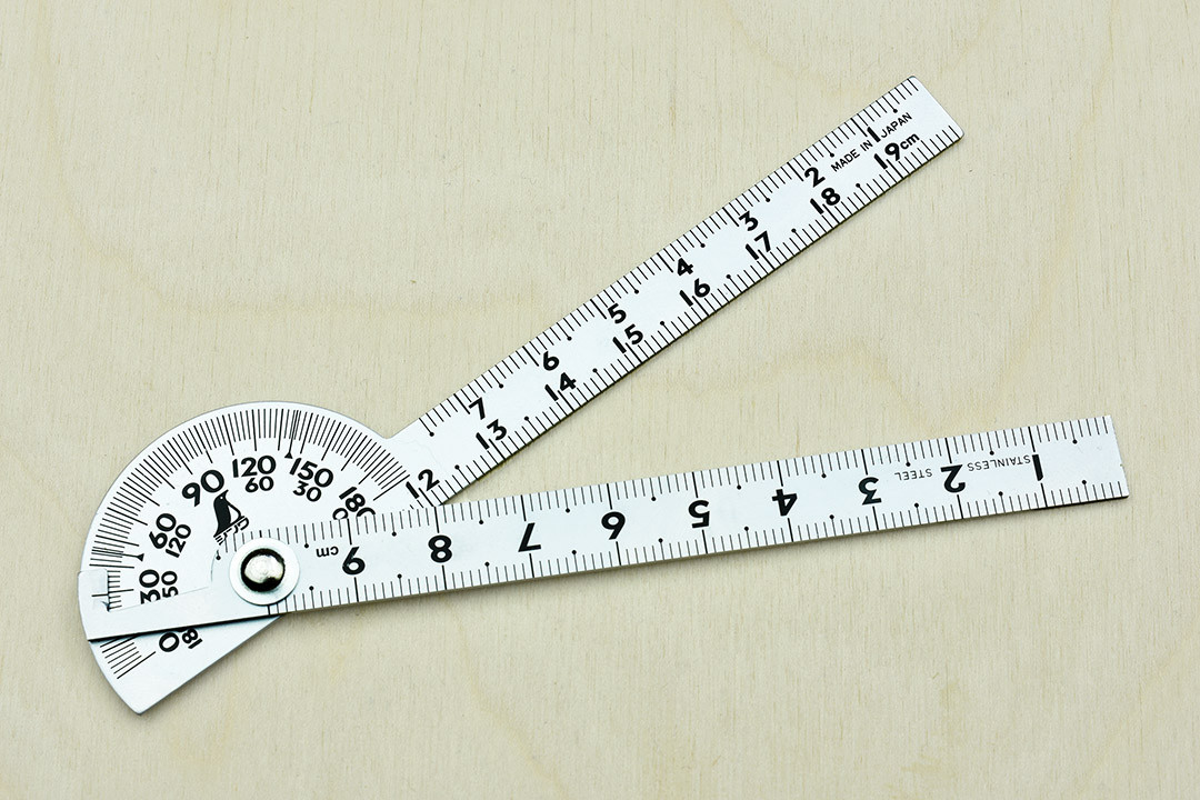 Shinwa Mini Protractor Hard Chrome Finish 40Ø 100mm