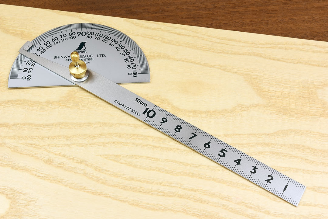 Shinwa Protractor No.182 Hard Chrome Finish Ø90 100mm | Workshop Heaven
