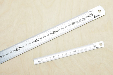 Shinwa Stainless Rule Set 600mm and 150mm | Workshop Heaven