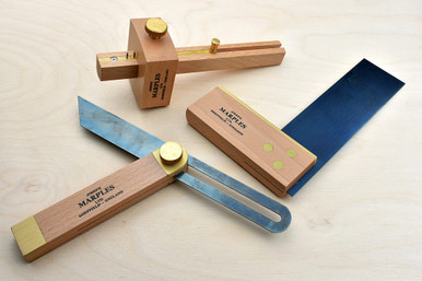 Marples Beech Marking Set with Sliding Bevel, Try Square and ...