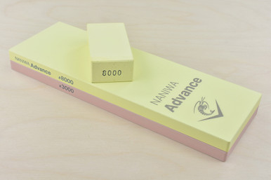 Naniwa Advance 3000/8000 Grit Combination Japanese Waterstone with Nagura