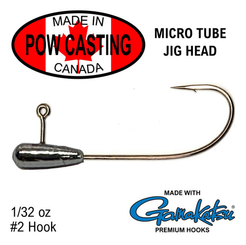 1 32 oz Tapered tube jig heads for standard micro and pan fish tubes