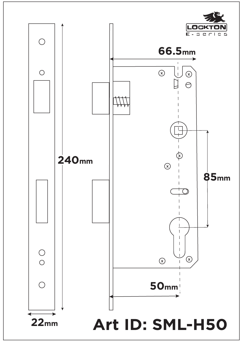 E-Series Euro Smart Mortice Lock for Hinged Door - 50mm Ultimate ...